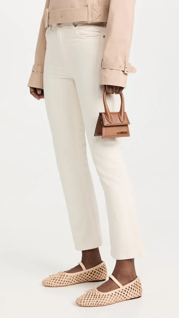 LOEFFLER RANDALL Leonie Raffia Ballet Flats - Natural