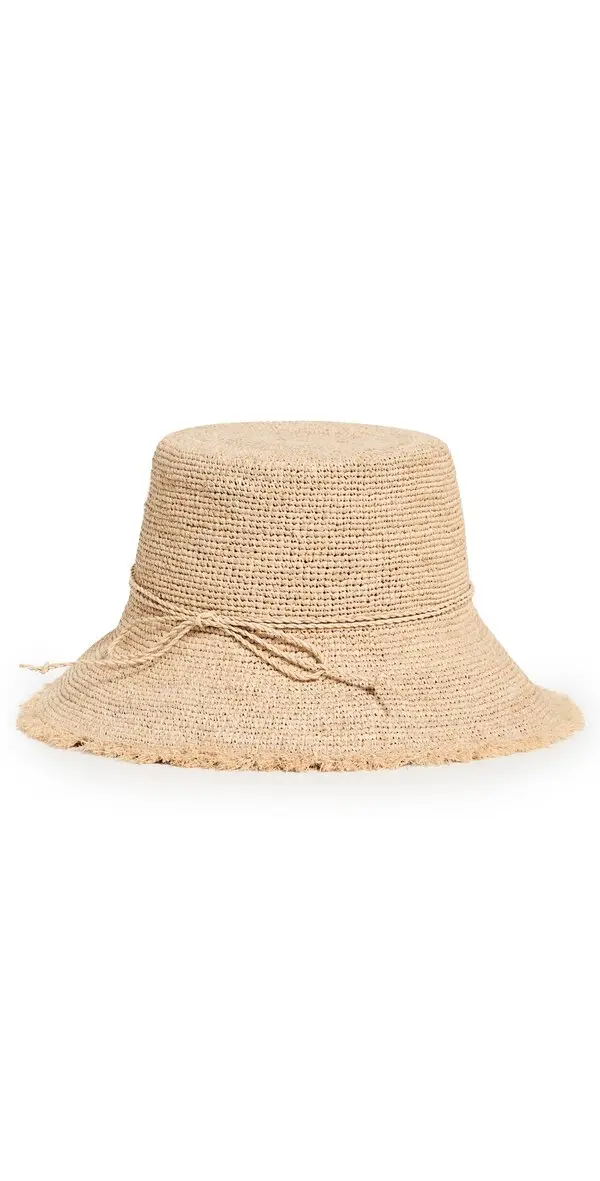 Hat Attack Packable Raffia Bucket Hat - Natural