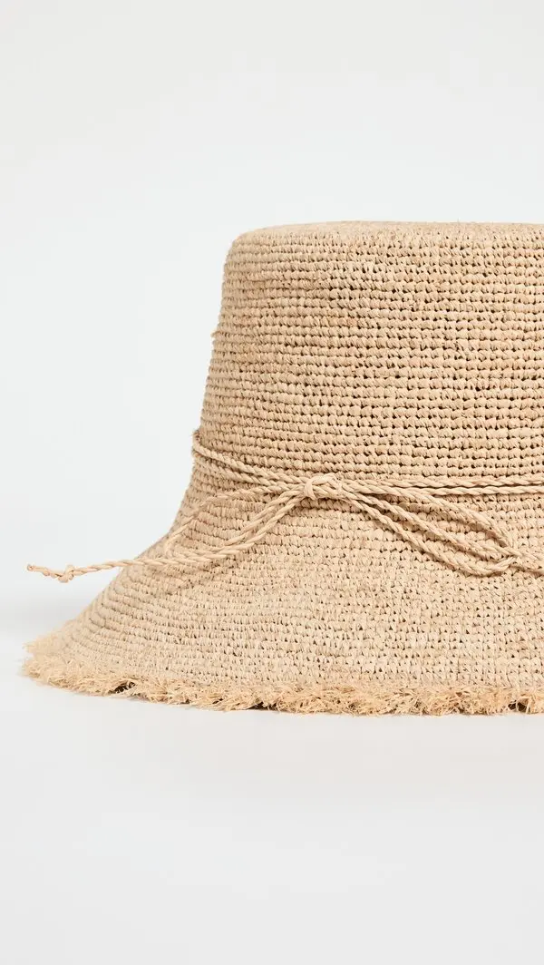 Hat Attack Packable Raffia Bucket Hat