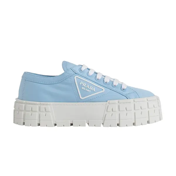 Prada Gabardine Wheel Platform Sneakers - Blue