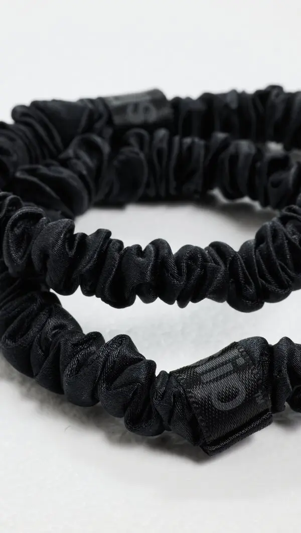 Slip Skinny Silk Scrunchies Set Of 4 - Black