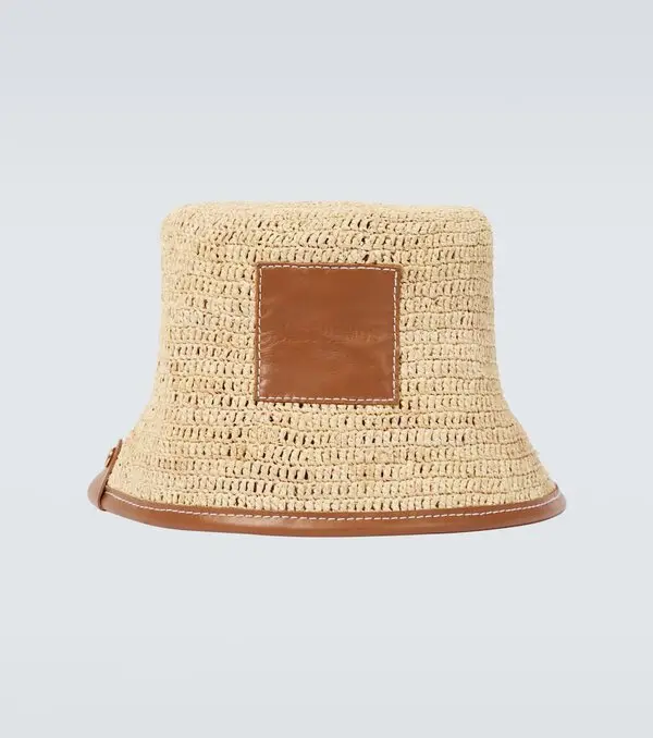 Jacquemus Le Bob Soli Raffia Bucket Hat - Neutrals