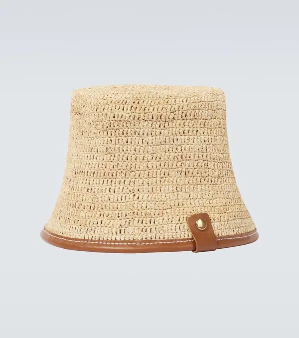Jacquemus Le Bob Soli Raffia Bucket Hat