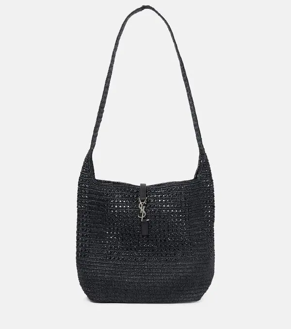 Saint Laurent Le 5 À 7 Medium Raffia Shoulder Bag