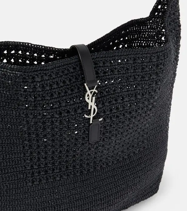 Saint Laurent Le 5 À 7 Medium Raffia Shoulder Bag