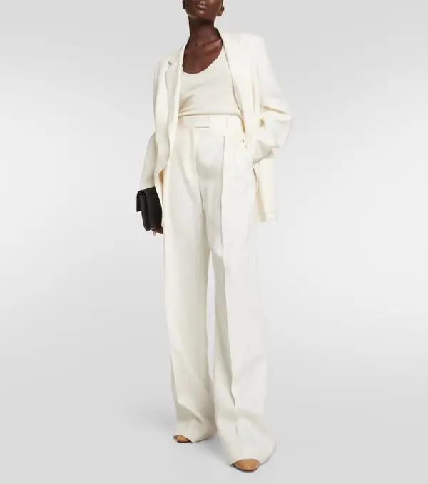THE ROW Antone High-rise Wide-leg Linen Pants