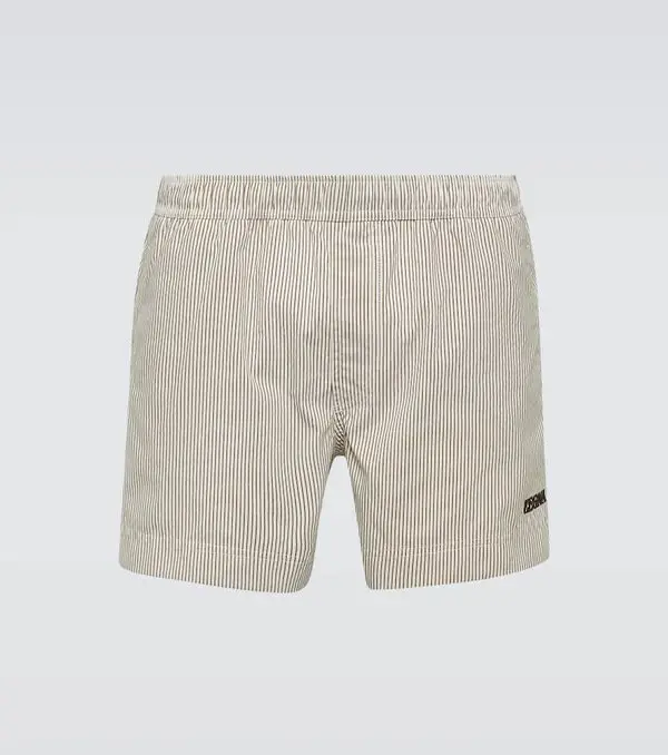 Zegna Striped Swim Trunks - White