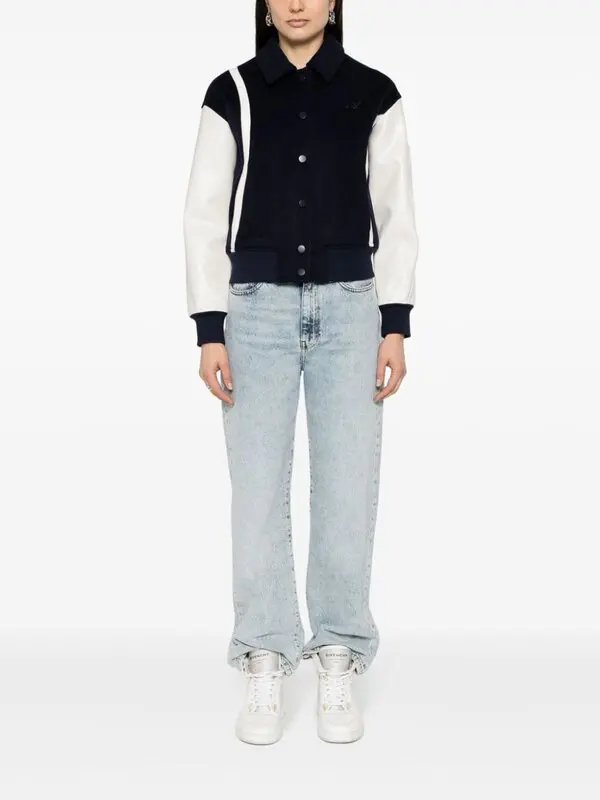 Axel Arigato Bay Logo-embroidered Bomber Jacket - Blue