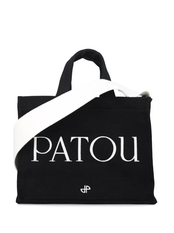 PATOU Small Canvas Tote Bag - Black