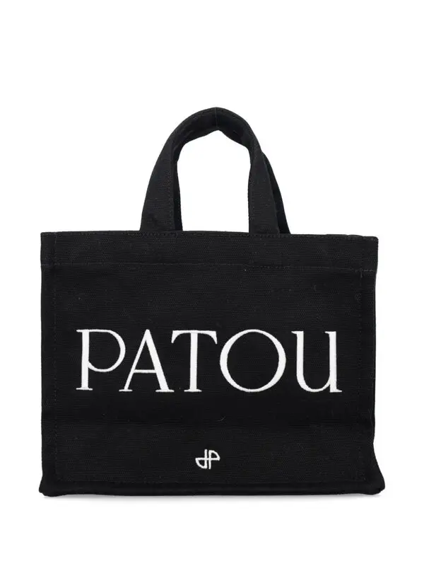 PATOU Small Canvas Tote Bag - Black