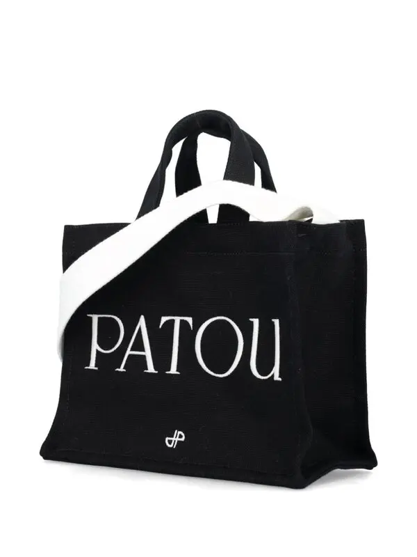 PATOU Small Canvas Tote Bag - Black