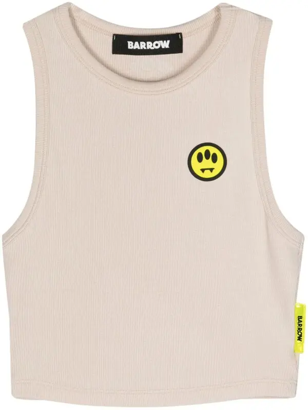 BARROW Rubberised-logo Tank Top