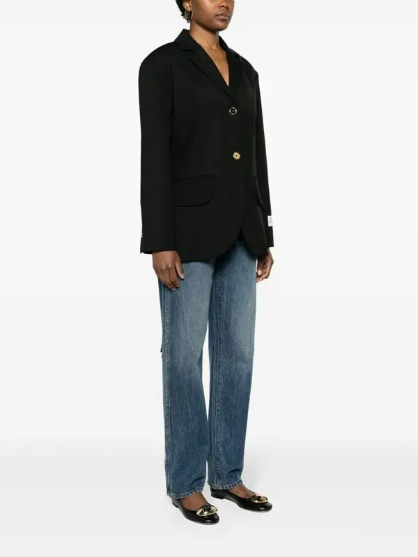 PATOU Single-breasted Belted Blazer - Black