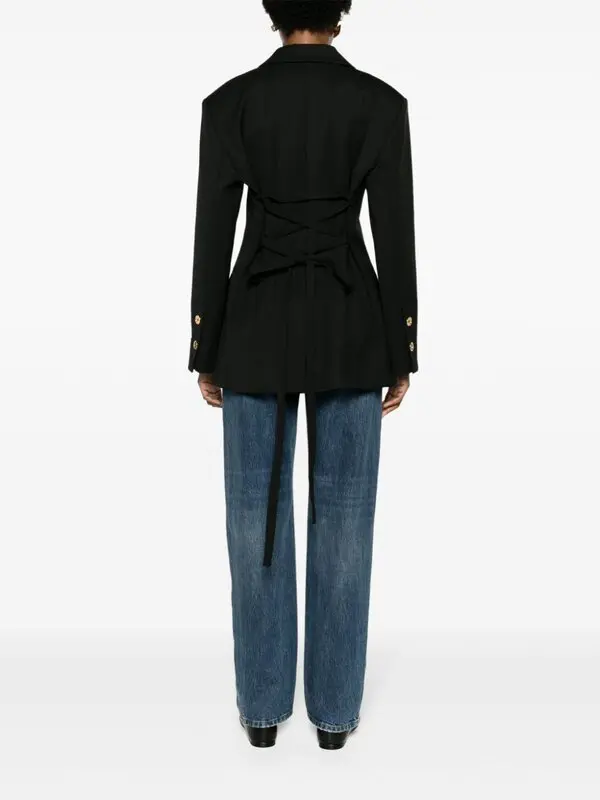 PATOU Single-breasted Belted Blazer - Black