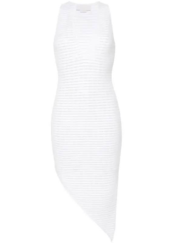 GENNY Panelled Ribbed-knit Midi Dress