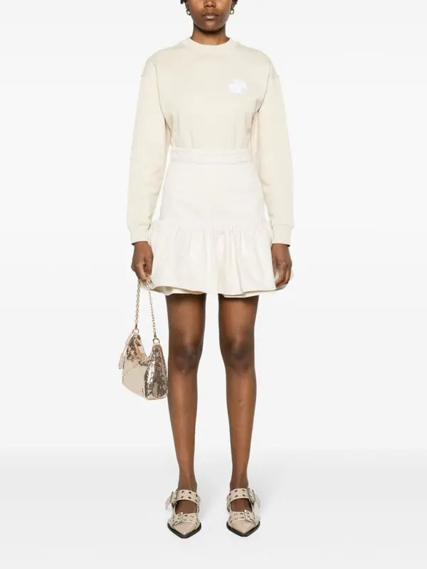 PATOU Ruffled Mini Skirt - Neutrals