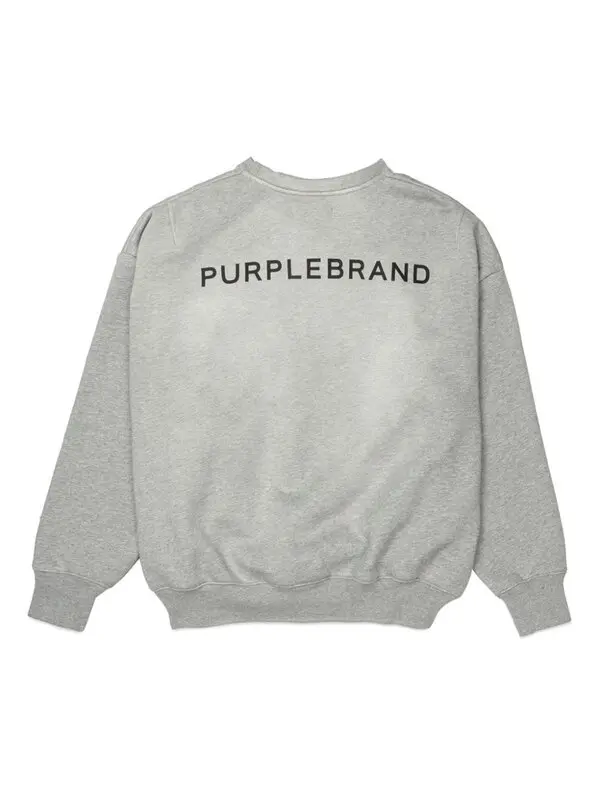 PURPLE BRAND Wordmark Cotton Sweatshirt