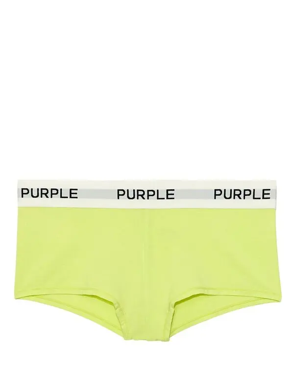 PURPLE BRAND Logo-tape Cotton Briefs - Green