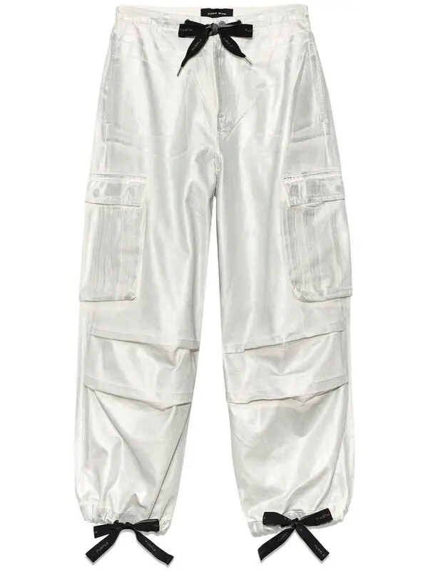 PURPLE BRAND Metallic Cargo Trousers