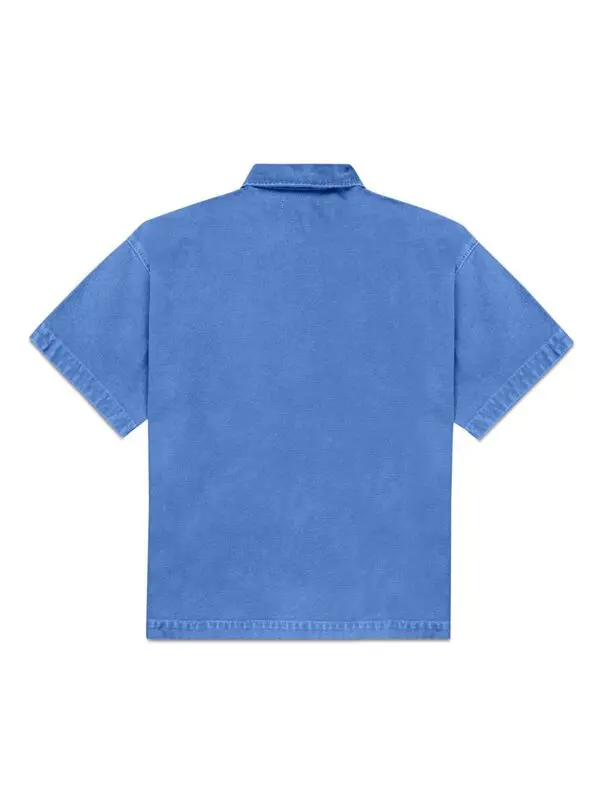 PURPLE BRAND Logo-embroidered Missing-pocket Polo Shirt