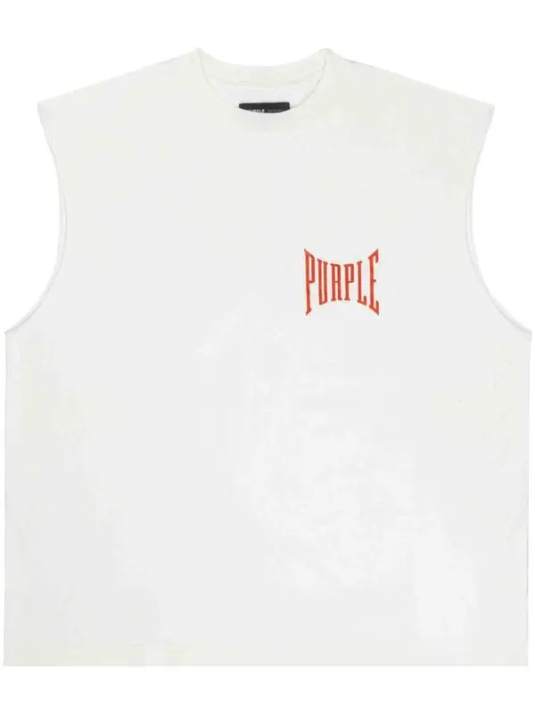 PURPLE BRAND Free Your Mind Cotton Tank Top - White