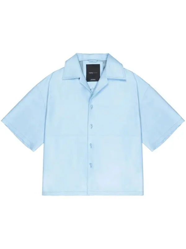 PURPLE BRAND Boxy-fit Nubuck Leather Shirt