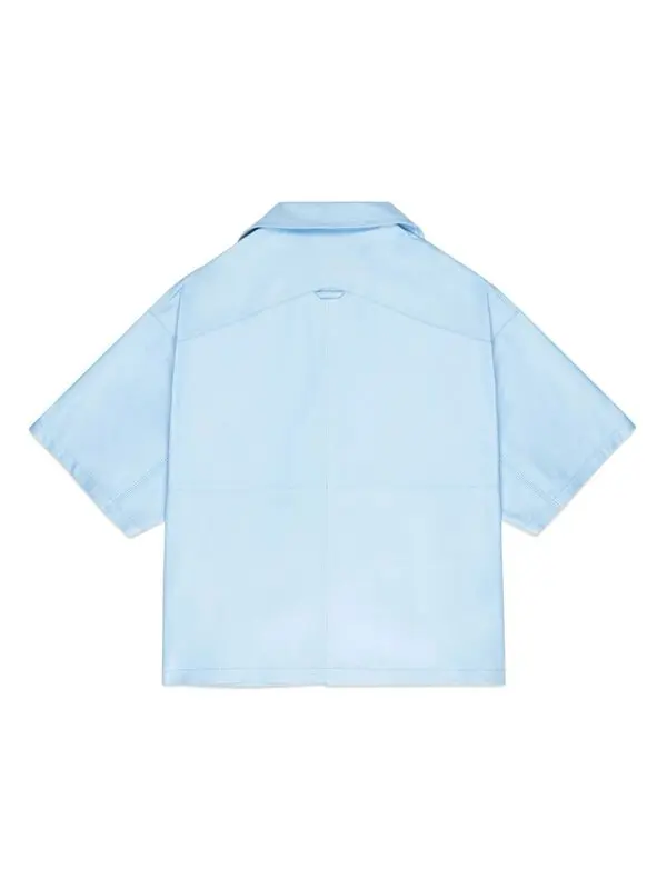 PURPLE BRAND Boxy-fit Nubuck Leather Shirt