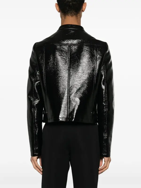 COURREGES Logo-appliqué High-shine Jacket
