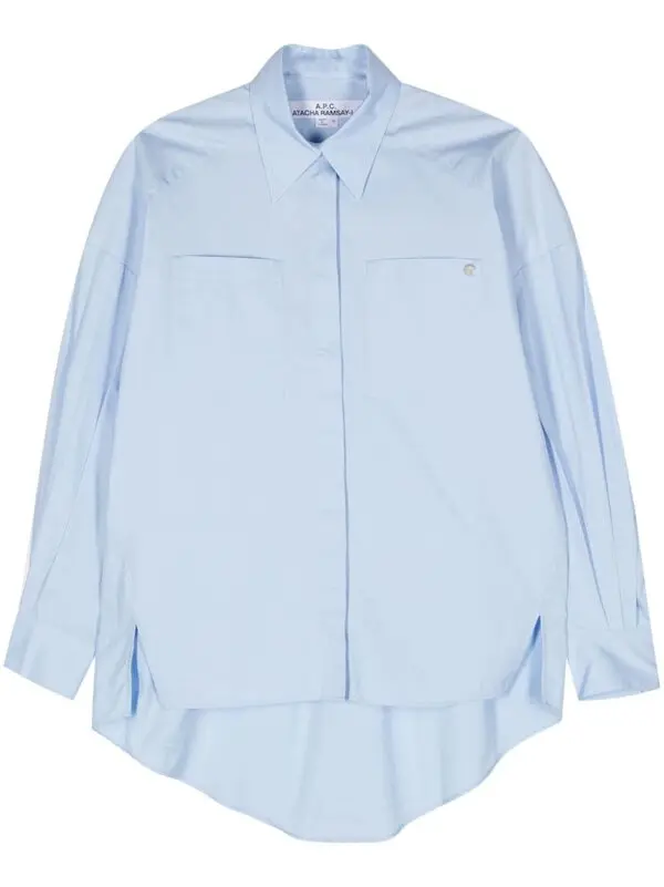 A.p.c. High-low Hem Poplin Shirt