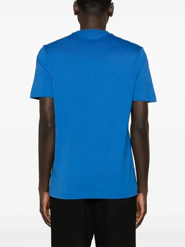 BOSS Logo-print Cotton T-shirt - Blue