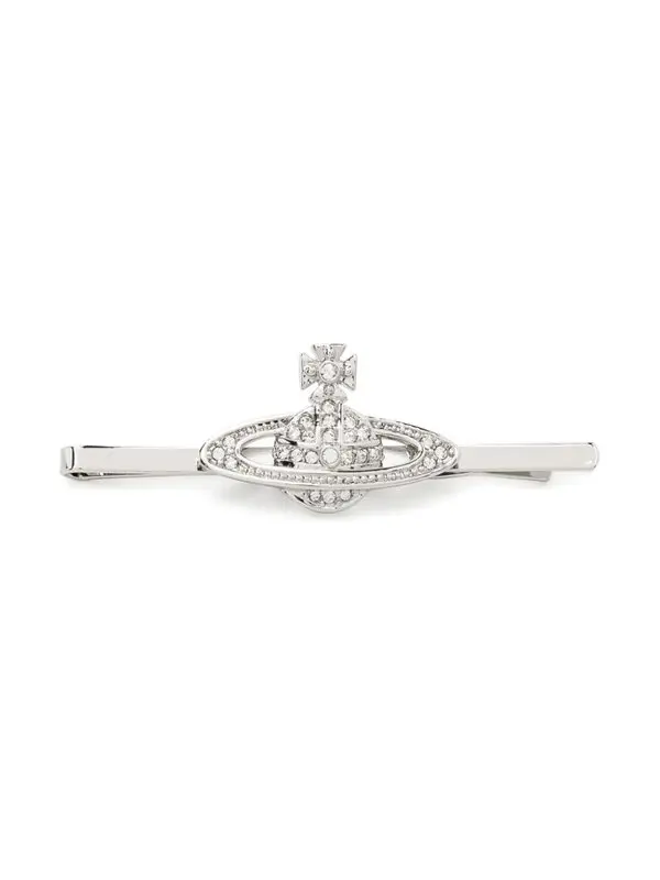 VIVIENNE WESTWOOD Orb Crystal-embellished Hair Clip - Silver