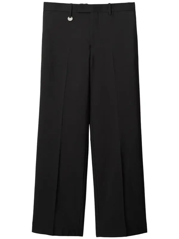 Burberry Straight-leg Wool-blend Trousers - Black