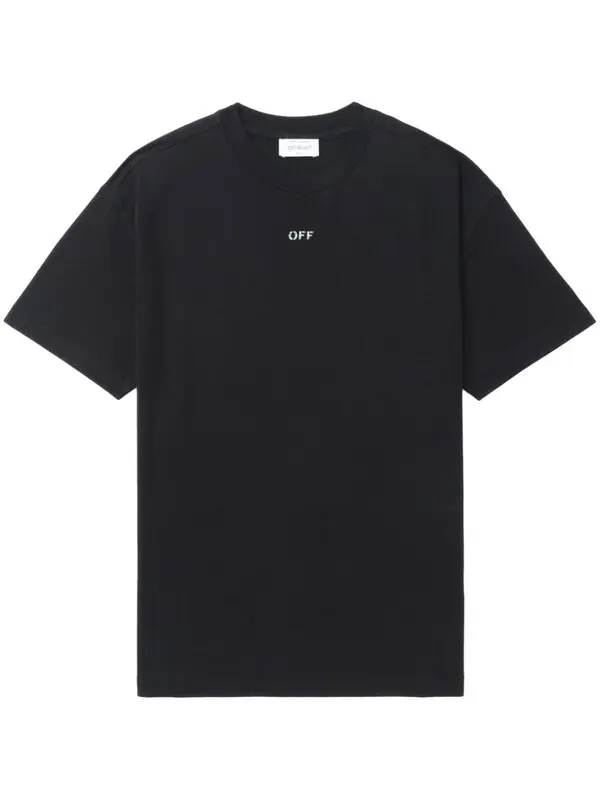 Off-White Logo-print Cotton T-shirt - Black