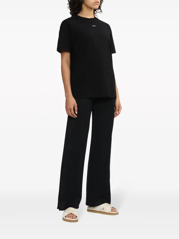 Off-White Logo-print Cotton T-shirt - Black