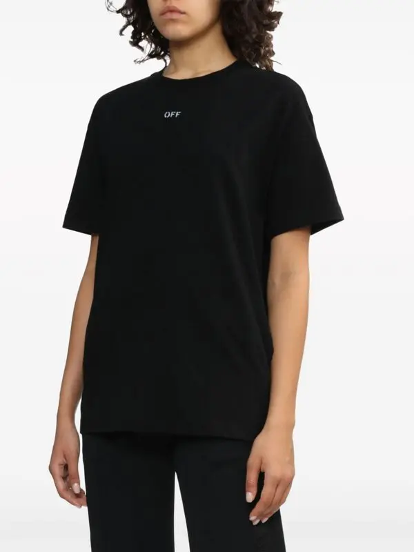 Off-White Logo-print Cotton T-shirt - Black