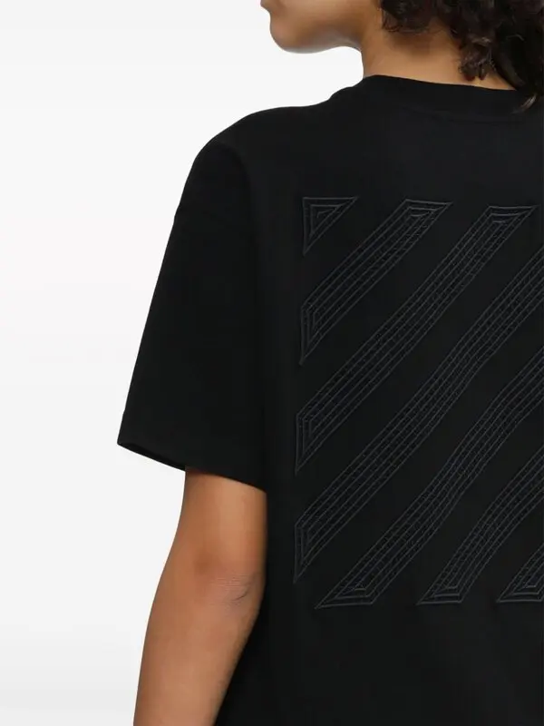 Off-White Logo-print Cotton T-shirt - Black