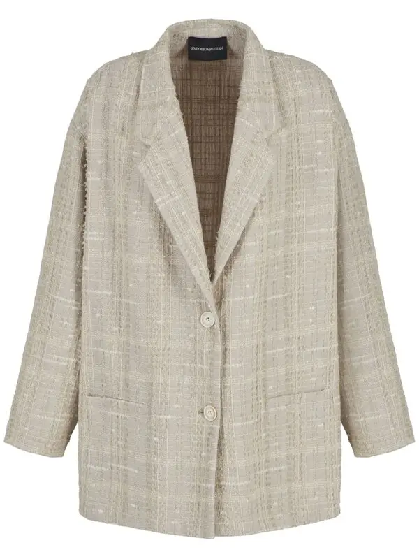 Emporio Armani Single-breasted Bouclé Blazer