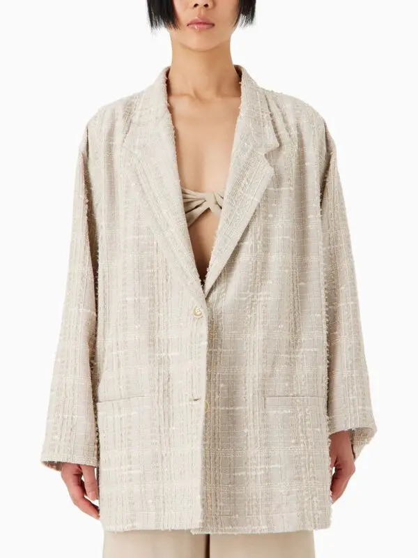 Emporio Armani Single-breasted Bouclé Blazer