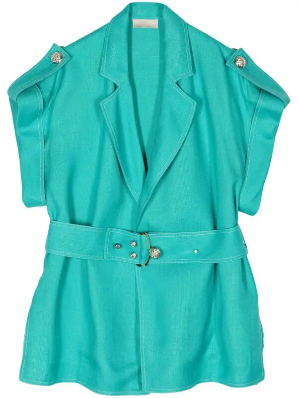 Elie Saab Belted Jacket - Blue