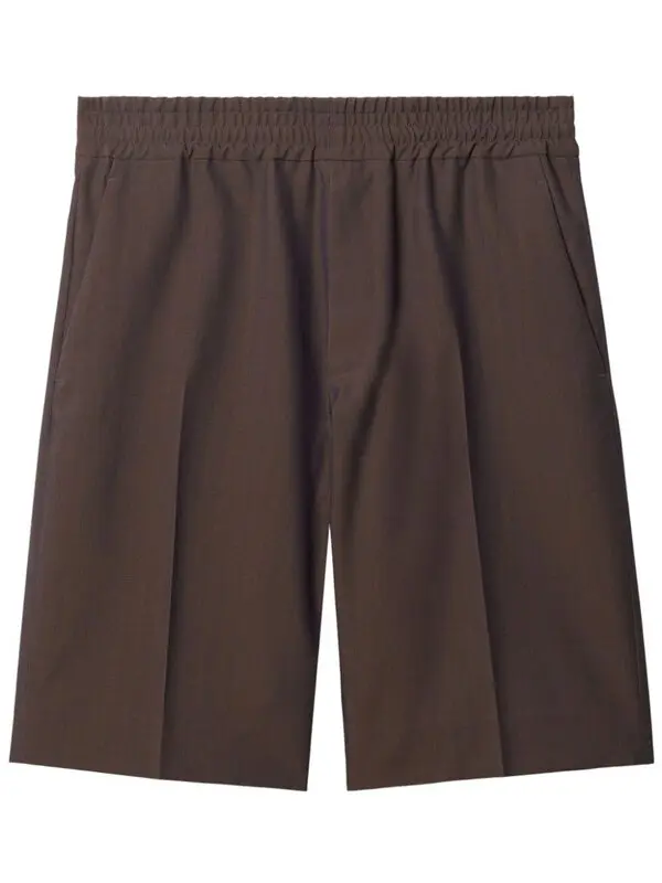 Burberry Tailored Herringbone Wool Shorts