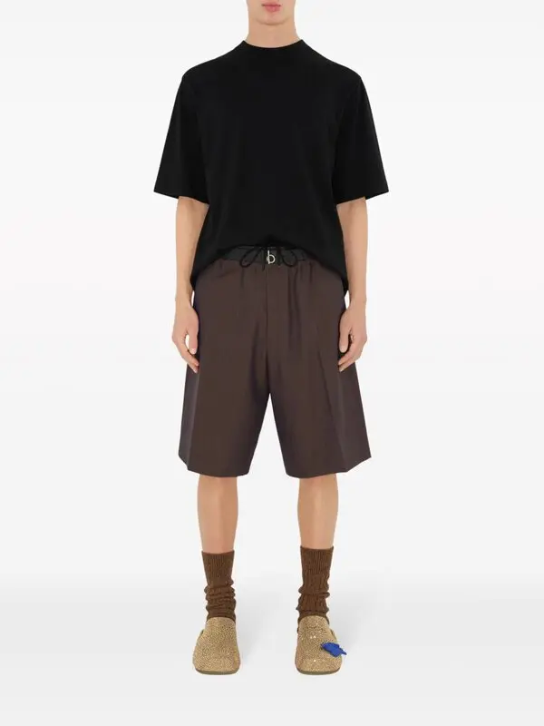 Burberry Tailored Herringbone Wool Shorts