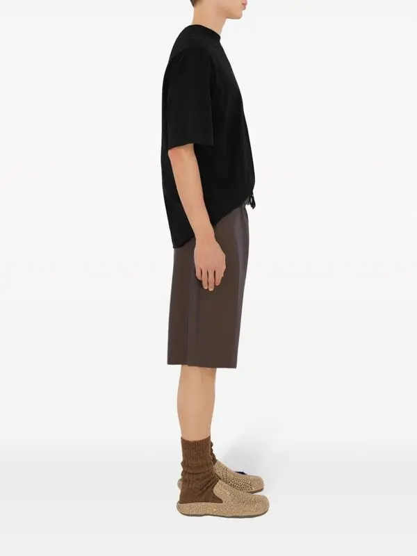 Burberry Tailored Herringbone Wool Shorts
