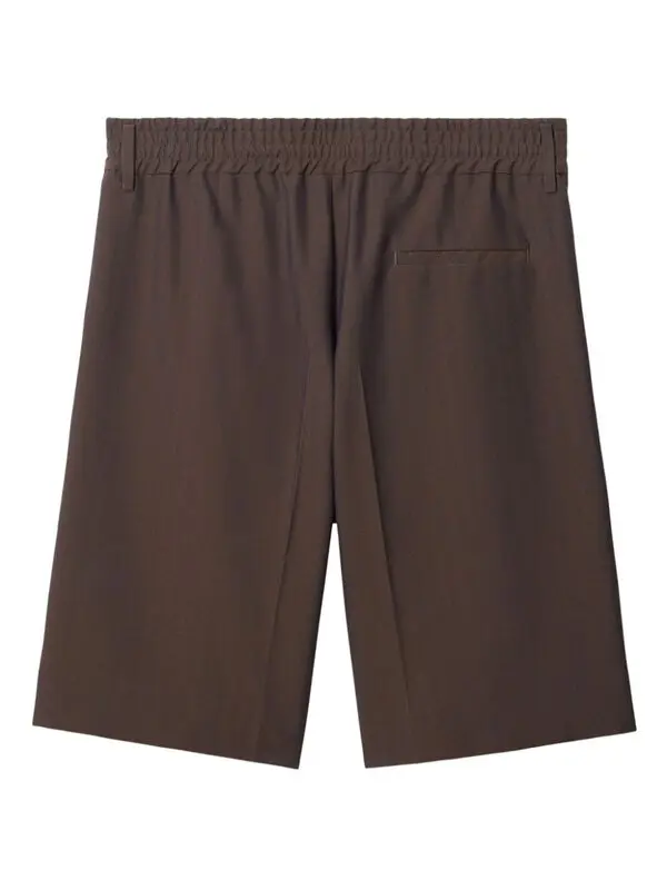 Burberry Tailored Herringbone Wool Shorts