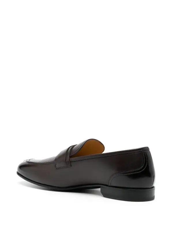 Bally Emblem-plaque Leather Loafers