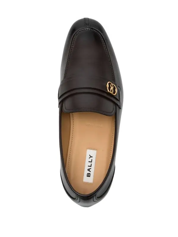 Bally Emblem-plaque Leather Loafers