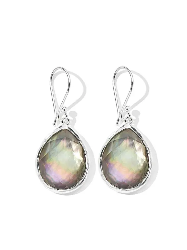 Ippolita Sterling Rock Candy® Mini Teardrop Black Shell Earrings