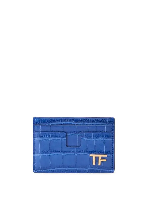 TOM FORD Tf Crocodile-effect Leather Cardholder