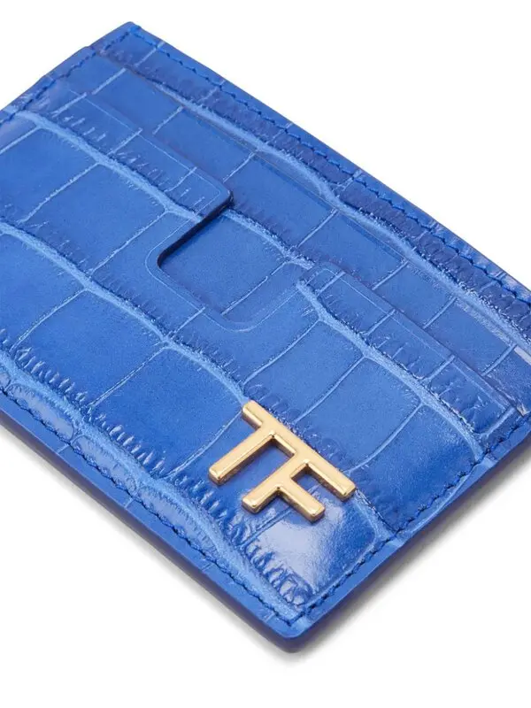 TOM FORD Tf Crocodile-effect Leather Cardholder