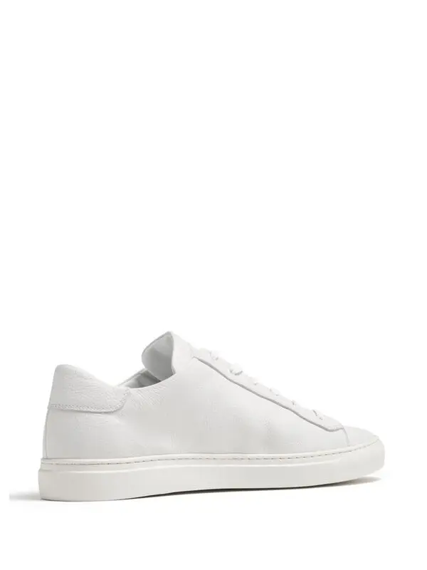 Harrys Of London Leather Lace-Up Sneakers In White 59% Off