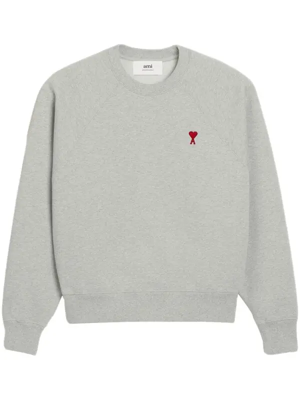 AMI Paris De Coeur Organic-cotton Sweatshirt